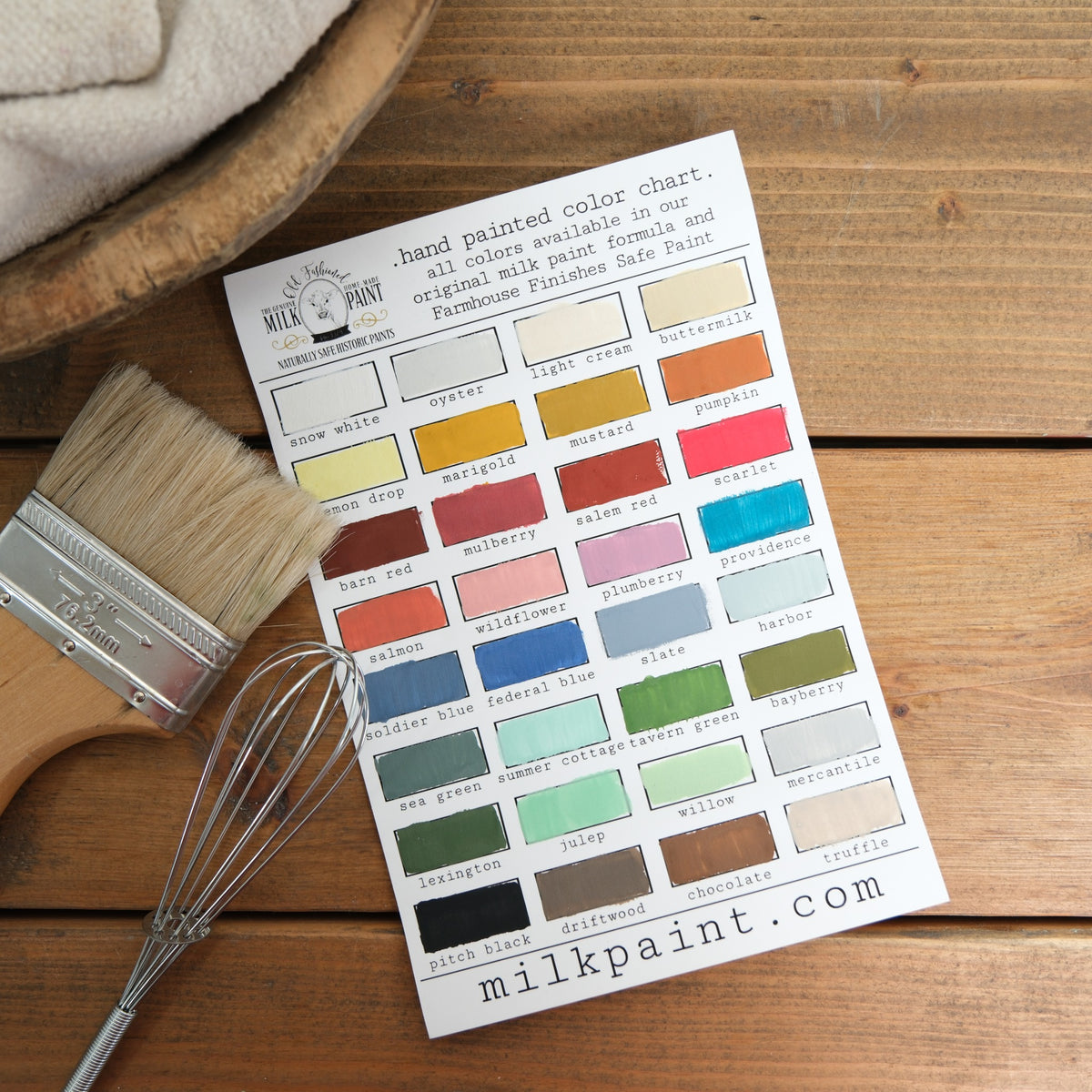 Hand Painted Colour Chart for Old Fashioned Milk Paint – Old Fashioned ...