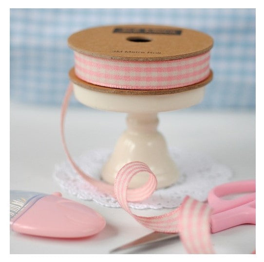 Pink Gingham Ribbon, 3 Metres – Old Fashioned Milk Paint UK